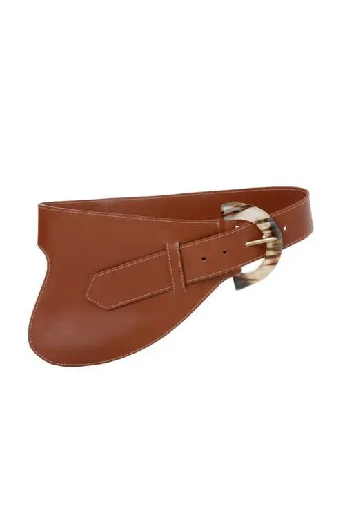 ADRIANA CASTRO La Jefa Leather Belt - Marron
