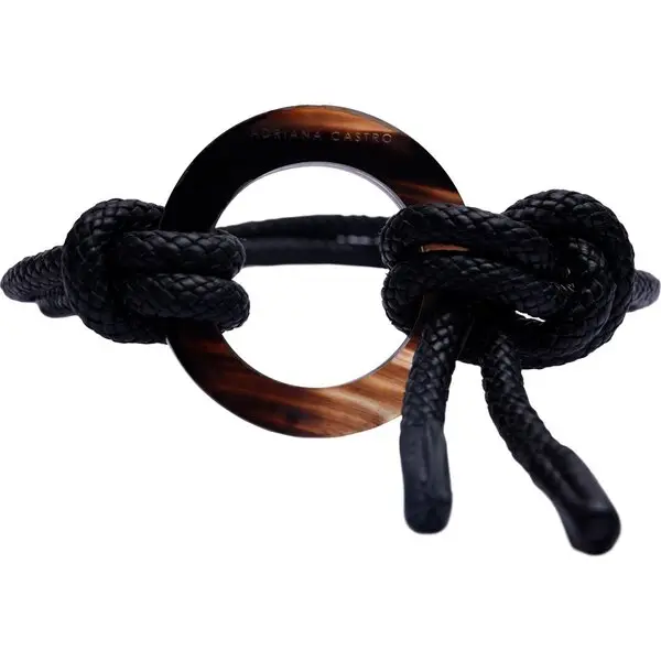 ADRIANA CASTRO Le Knot Leather Belt - Black