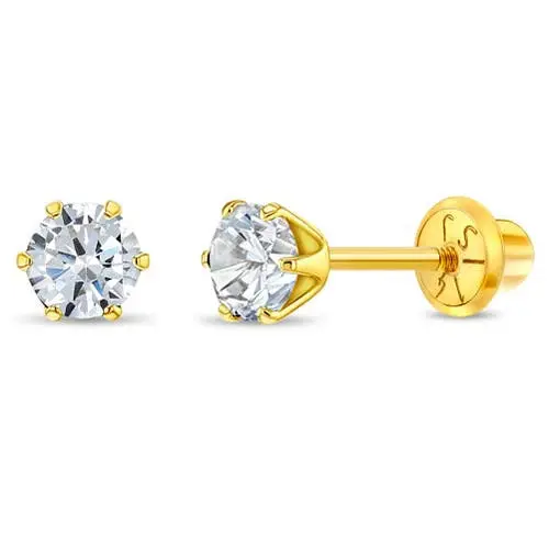 IN SEASON JEWELRY 14k Yellow Gold Stud Earrings - April