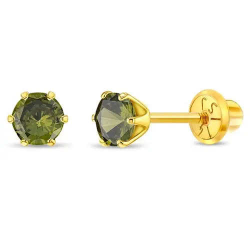 IN SEASON JEWELRY 14k Yellow Gold Stud Earrings - August