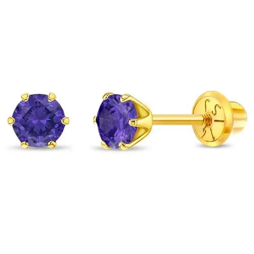 IN SEASON JEWELRY 14k Yellow Gold Stud Earrings - February