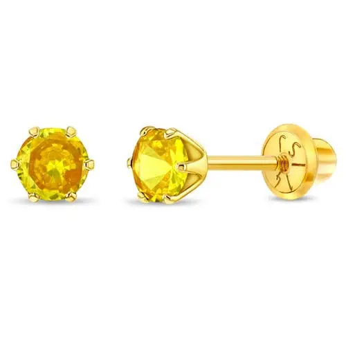 IN SEASON JEWELRY 14k Yellow Gold Stud Earrings - November