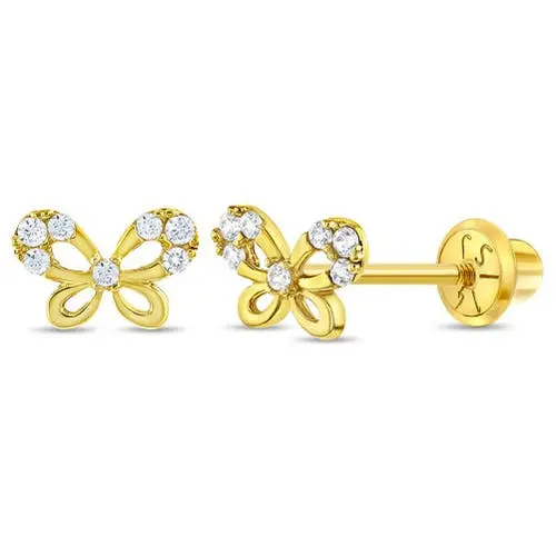 IN SEASON JEWELRY 14k Butterfly Stud Earrings - Gold