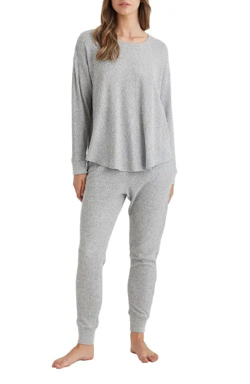 PAPINELLE Supersoft Waffle Knit Pajamas - Grey