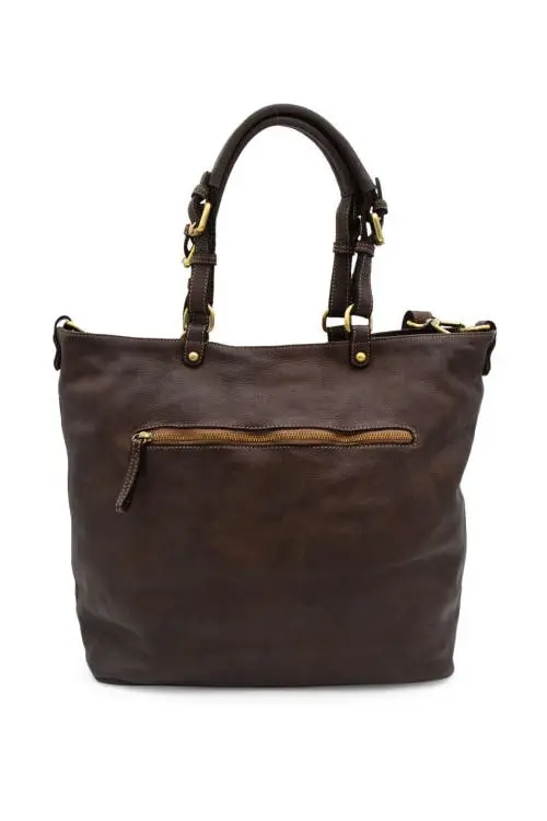 BOLSA NOVA Nora Patchwork Tote - Chocolate