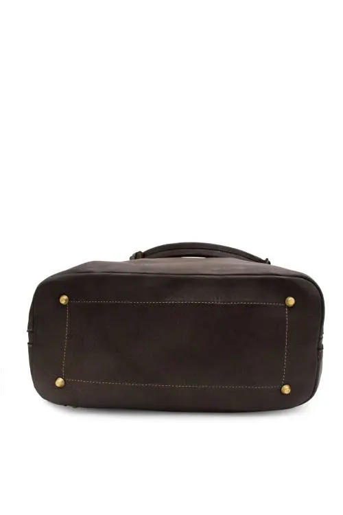 BOLSA NOVA Nora Patchwork Tote - Chocolate
