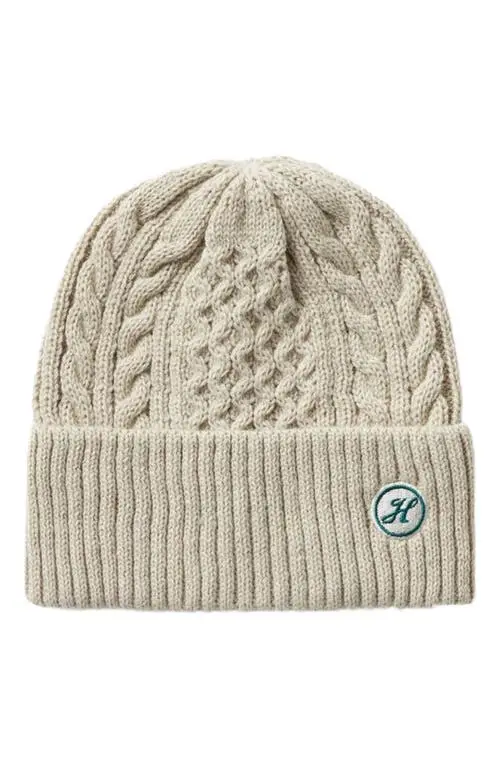 HEMLOCK HAT CO Vulcan Cable Knit Beanie - Grey Sage