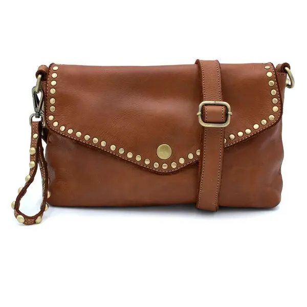BOLSA NOVA Aria Envelope Crossbody Bag - Cognac