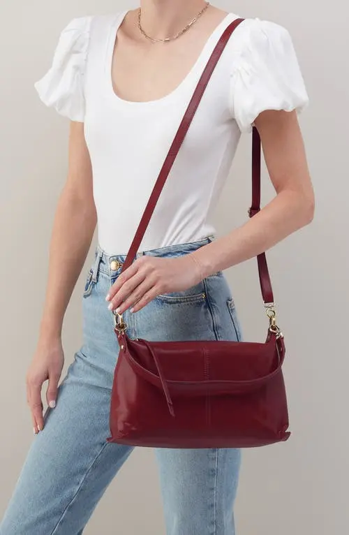 Hobo Avon Leather Shoulder Bag - Saddleberry