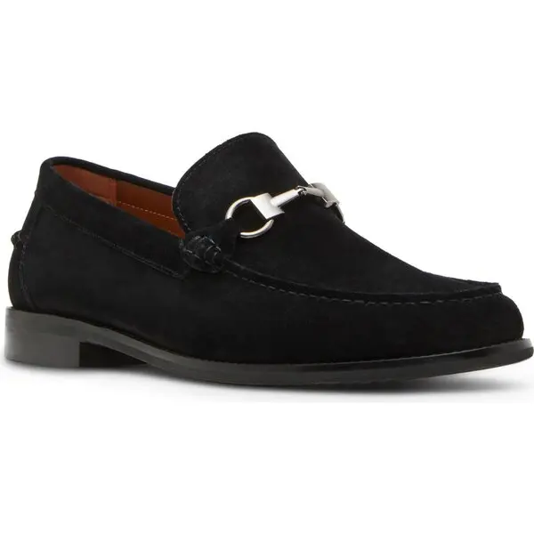 Steve Madden Alfio Bit Loafer - Black Suede