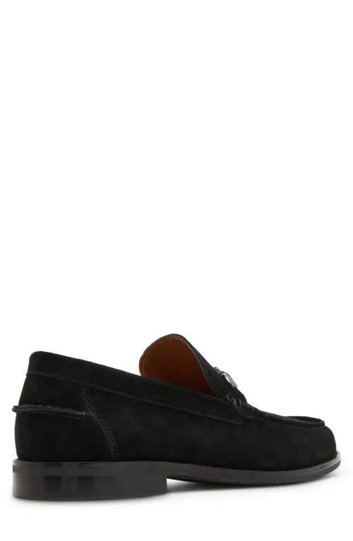 Steve Madden Alfio Bit Loafer - Black Suede