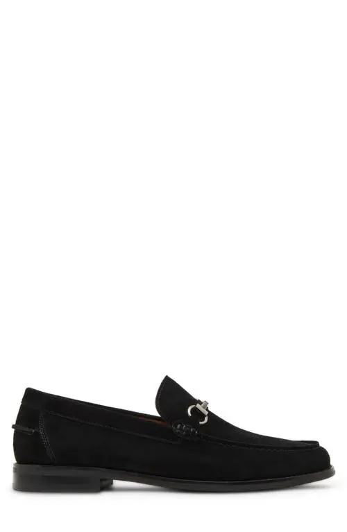 Steve Madden Alfio Bit Loafer - Black Suede