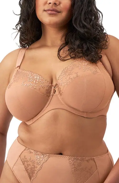 Elomi Zarla Full Figure Underwire Bra - Caf Au Lait
