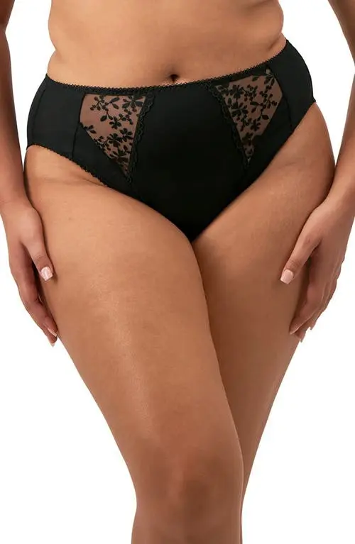Elomi Zarla High Leg Briefs - Black