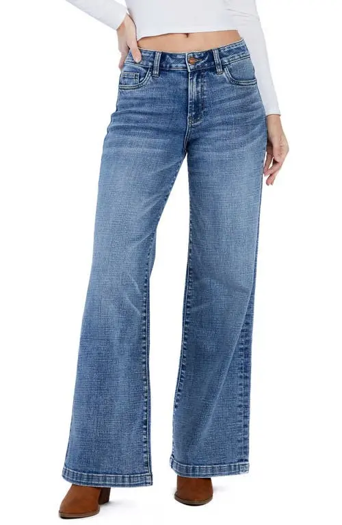 HINT OF BLU Mighty High Waist Wide Leg Jeans - Boundless Blue