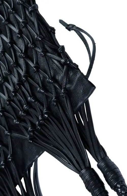 ADRIANA CASTRO La Red Mesh Leather Bag - Black