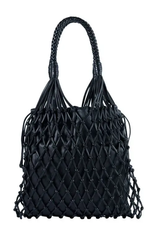 ADRIANA CASTRO La Red Mesh Leather Bag - Black