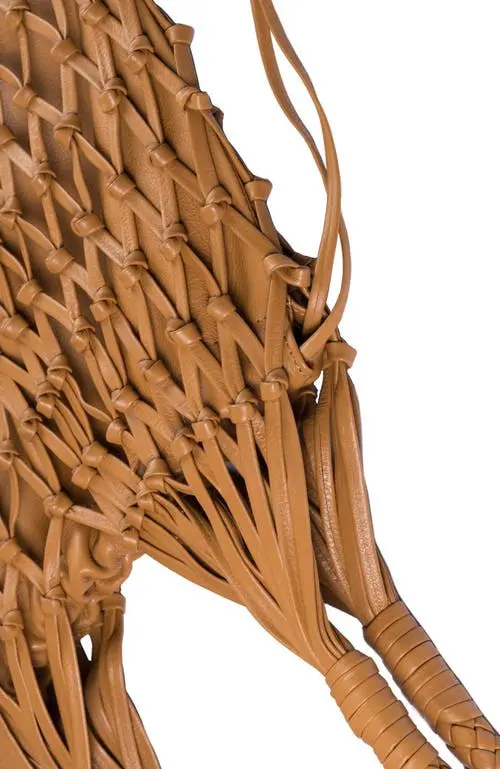 ADRIANA CASTRO La Red Mesh Leather Bag - Tan