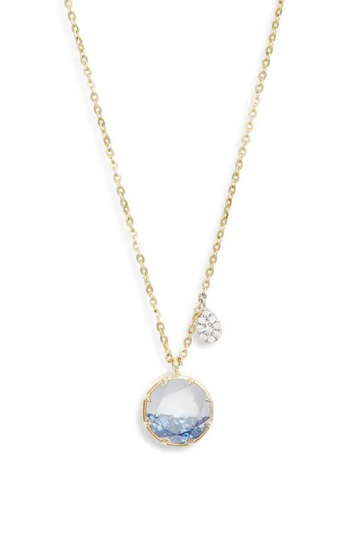 Meira T 14k Gold Sapphire And Diamond Pendant Necklace - Yellow