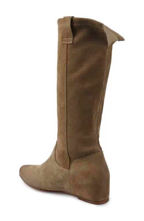 ZIGI Brindle Suede Wedge Boots - Sand Suede