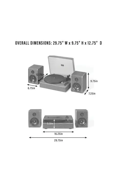 CROSLEY Nocturne Bluetooth® Record Player & Speakers