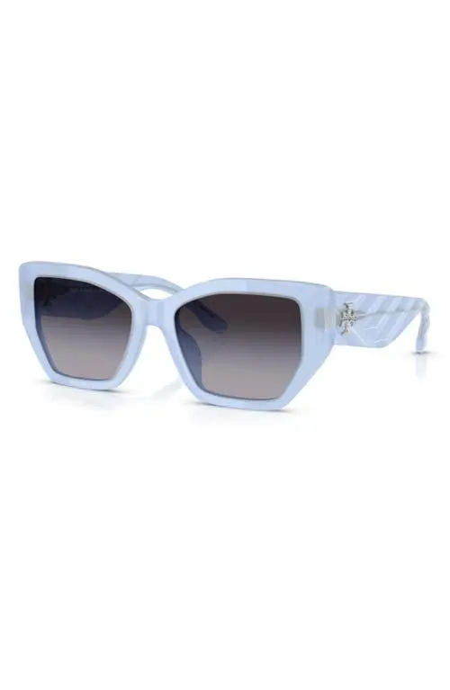 Tory Burch 53mm Irregular Sunglasses - Grey Flash