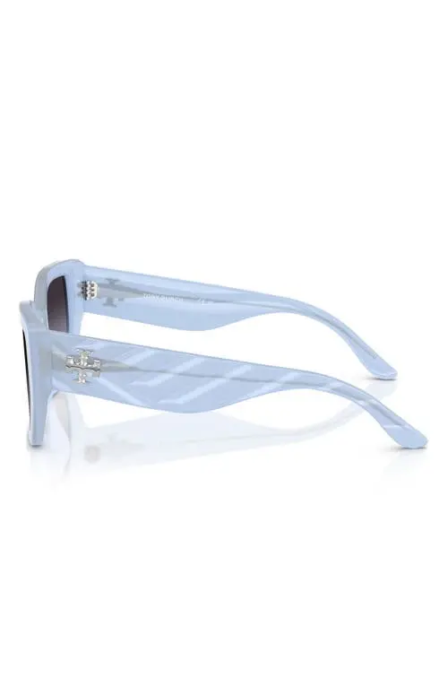 Tory Burch 53mm Irregular Sunglasses - Grey Flash