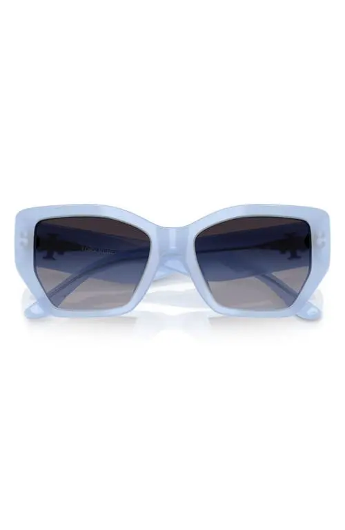 Tory Burch 53mm Irregular Sunglasses - Grey Flash