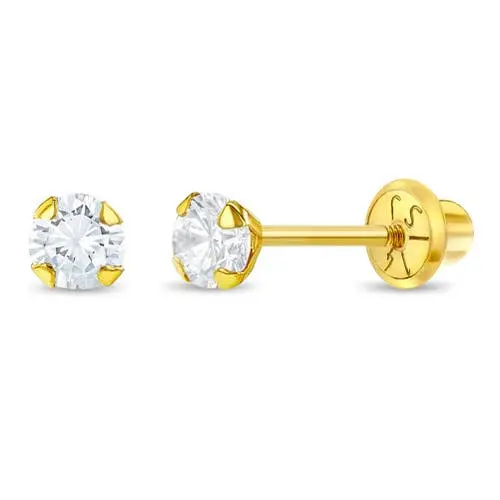 IN SEASON JEWELRY 14k Yellow Cubic Zirconia Stud Earrings - Gold