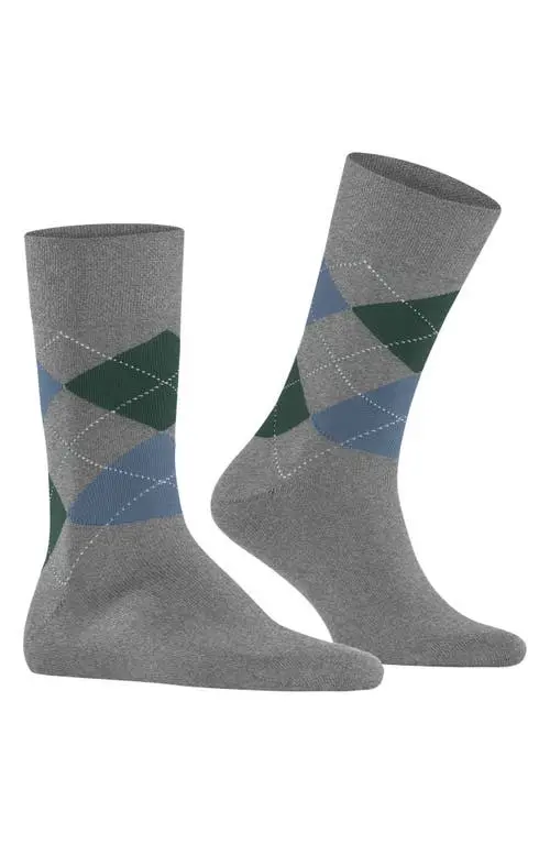 Falke Sensitive Argyle Crew Socks - Light Grey