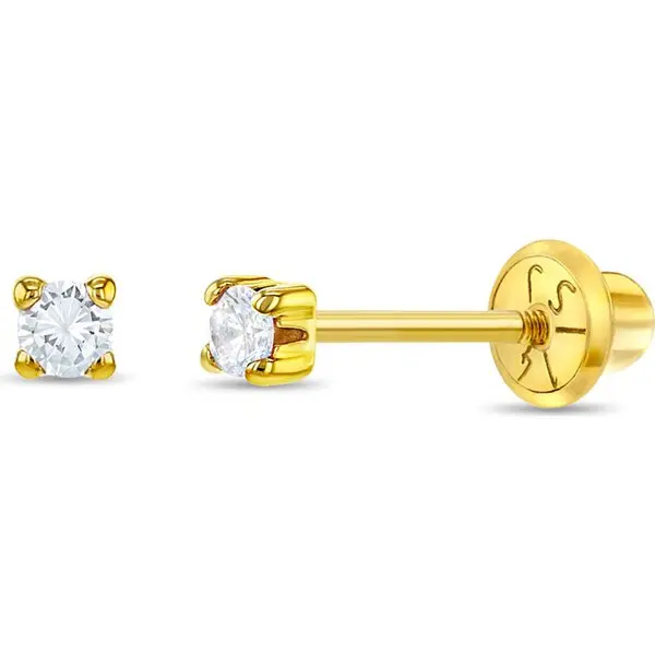 IN SEASON JEWELRY 14k Yellow Cubic Zirconia Stud Earrings - Gold