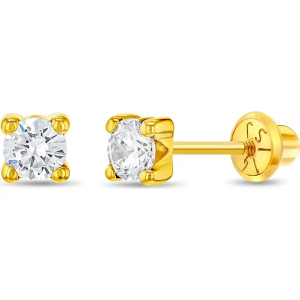 IN SEASON JEWELRY 14k Yellow Cubic Zirconia Stud Earrings - Gold