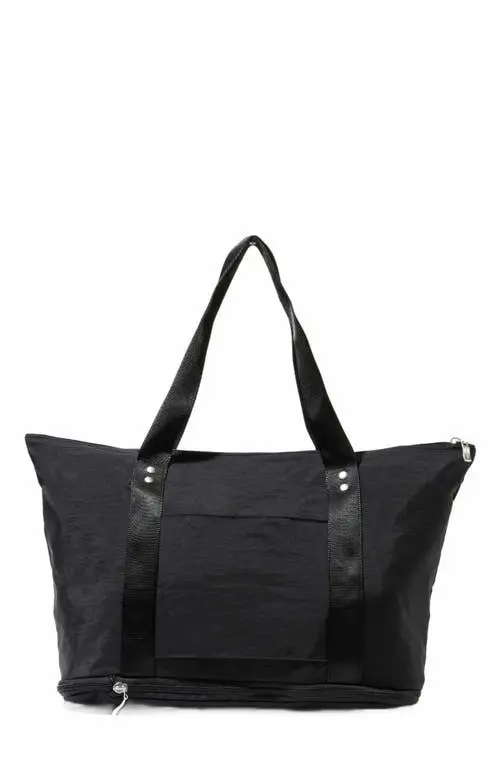 BAGGALLINI Carryall Expandable Packable Weekender Tote Bag - Black