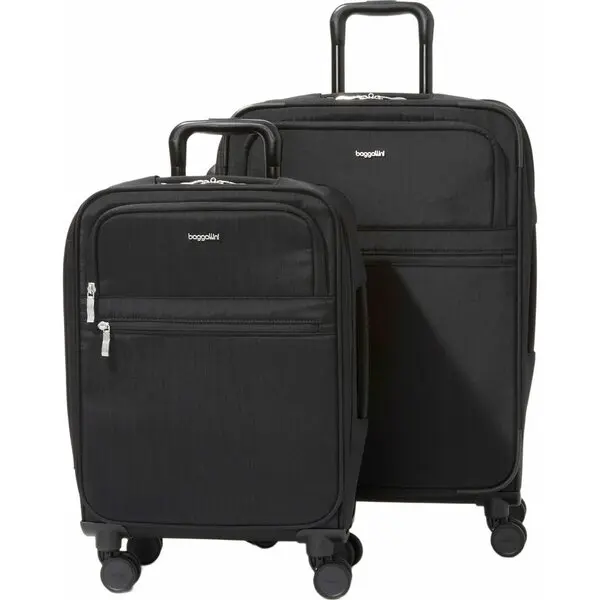 BAGGALLINI Luggage Set Carry-on And Large Checked Suitcase - Black