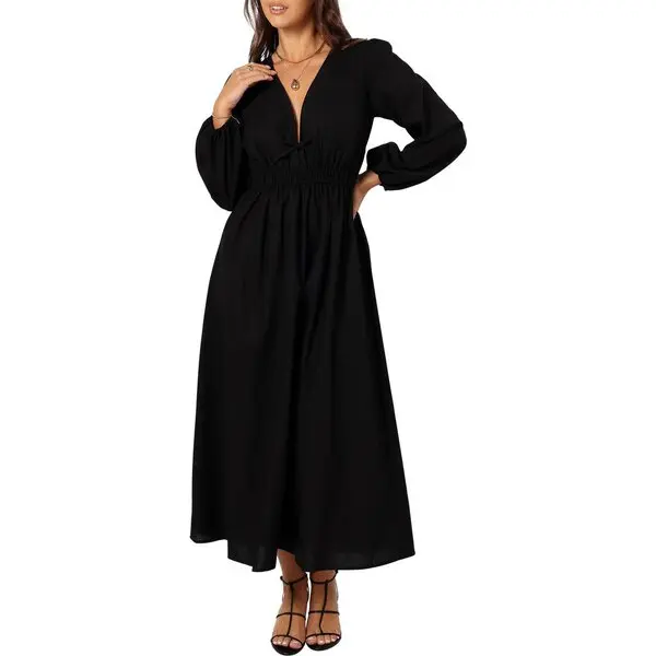 PETAL & PUP Cece Long Sleeve Maxi Dress