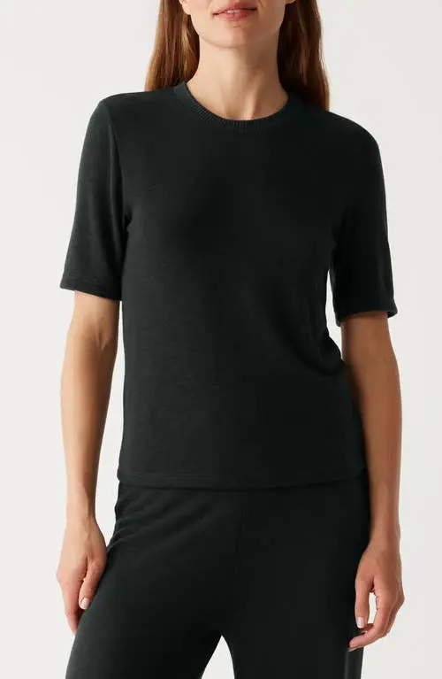 Michael Stars Frankie Crewneck Knit Top - Black