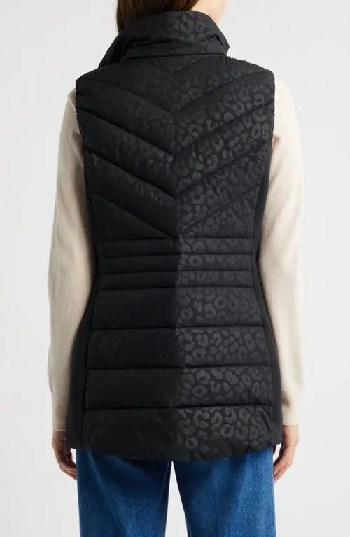 Michael Kors Faux Fur Trim Quilted Vest