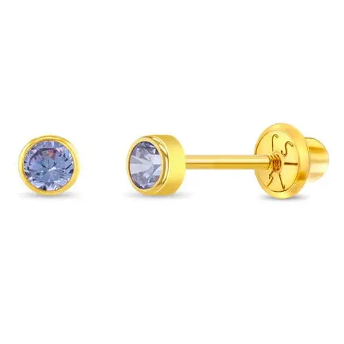 IN SEASON JEWELRY 14k Tiny Cubic Zirconia Stud Earrings - June