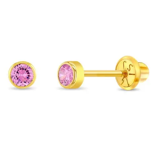 IN SEASON JEWELRY 14k Tiny Cubic Zirconia Stud Earrings - October