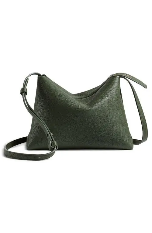 Khaite Medium Lina Leather Crossbody Bag Bottle Green Editorialist