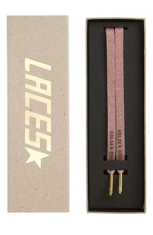 GOLDEN GOOSE Logo Shoelaces - Salmon