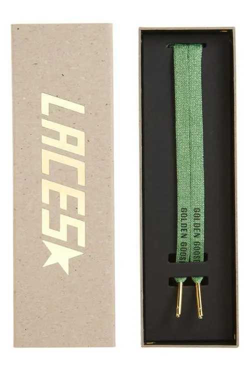 Golden Goose Logo Shoelaces - Verde Acqua
