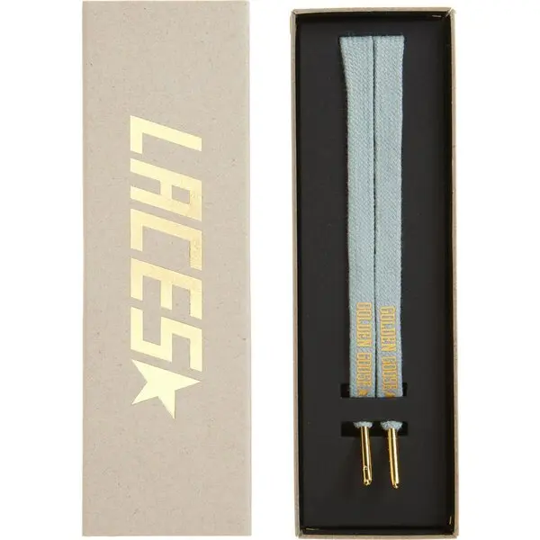 GOLDEN GOOSE Logo Shoelaces - Azzurro
