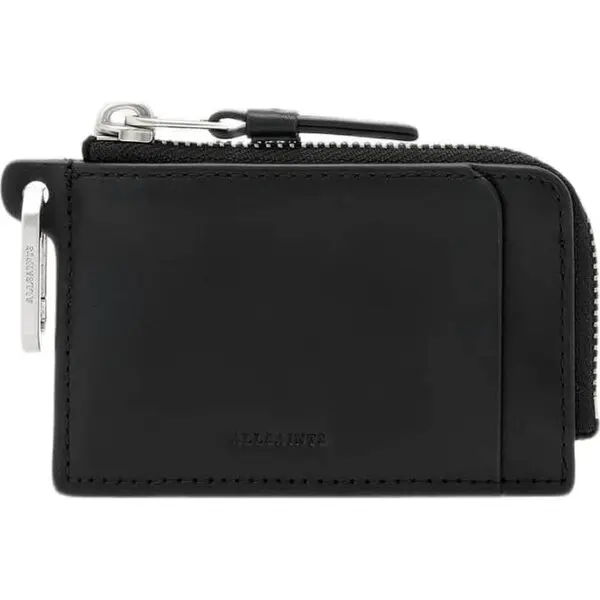 ALLSAINTS Remy Leather Wallet - Black/silver