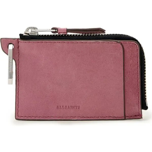 ALLSAINTS Remy Leather Wallet - Raspberry Pink