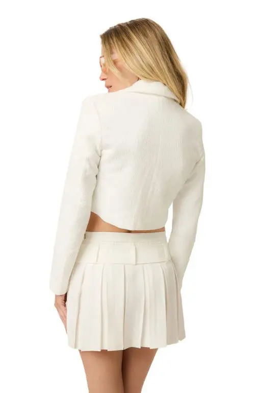 GOLDIE BYRD Bouclé Cropped Blazer