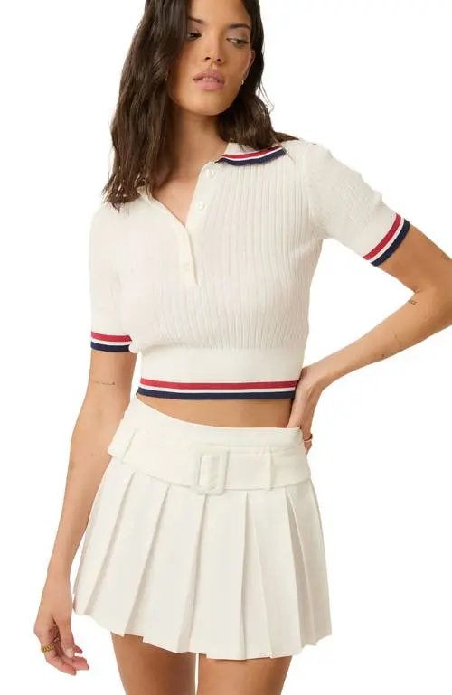 GOLDIE BYRD Belted Pleated Skirt