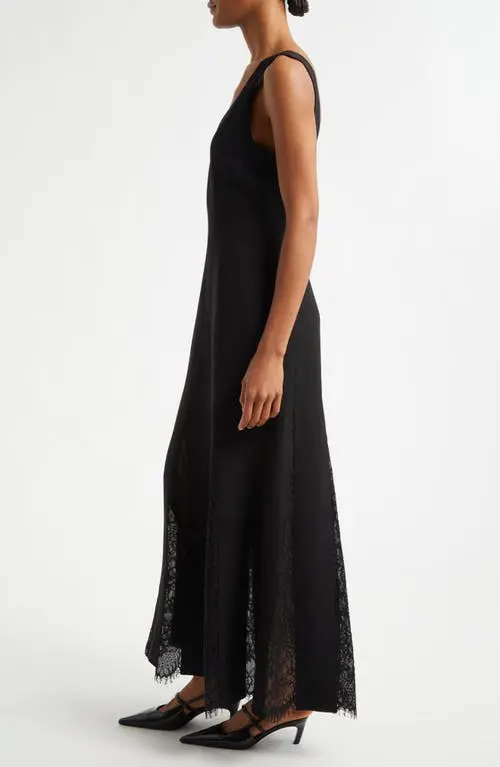 A.L.C. Emmie Lace Paneled A-Line Midi Dress In Black/Black - 25% Off |  Editorialist