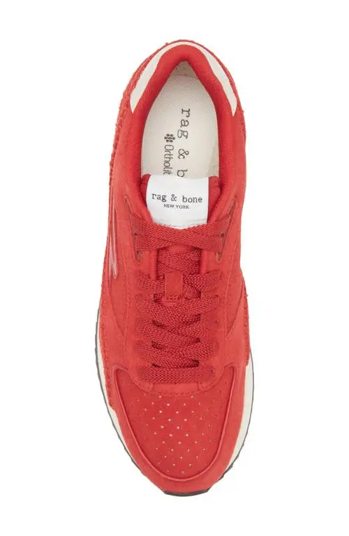 Rag & Bone Drift Runner Sneaker - Flame Red Suede