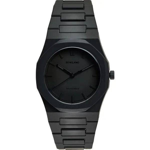 D1 MILANO Shadow Polycarbon Bracelet Watch - Black